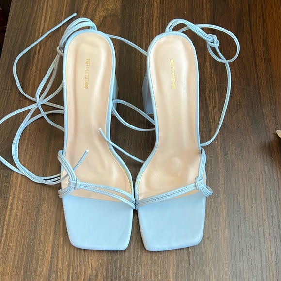 PrettyLittleThing | Shoes | Baby Blue Pretty Little Things Sandals ...